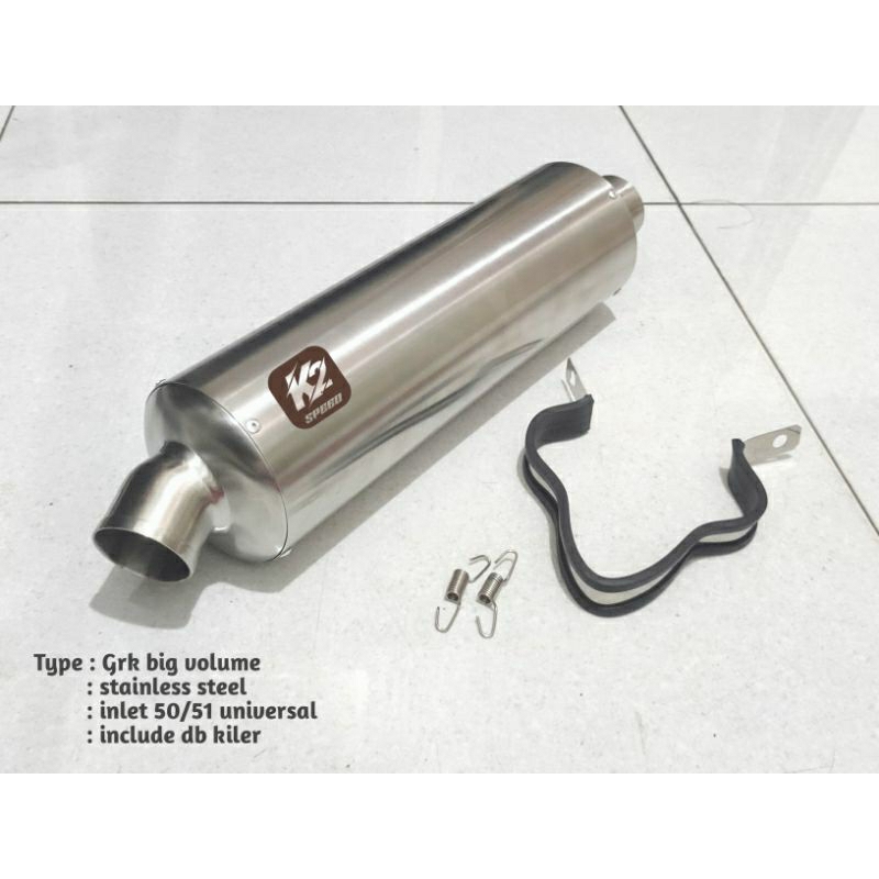 Jual promo knalpot big volume original k2 speed inlet 50mm | Shopee ...