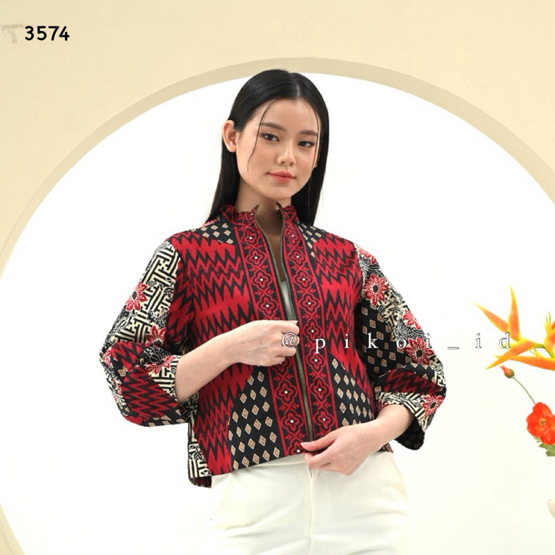 Jual Bomber jaket Batik modern cewek murah / batik kantor wanita ...
