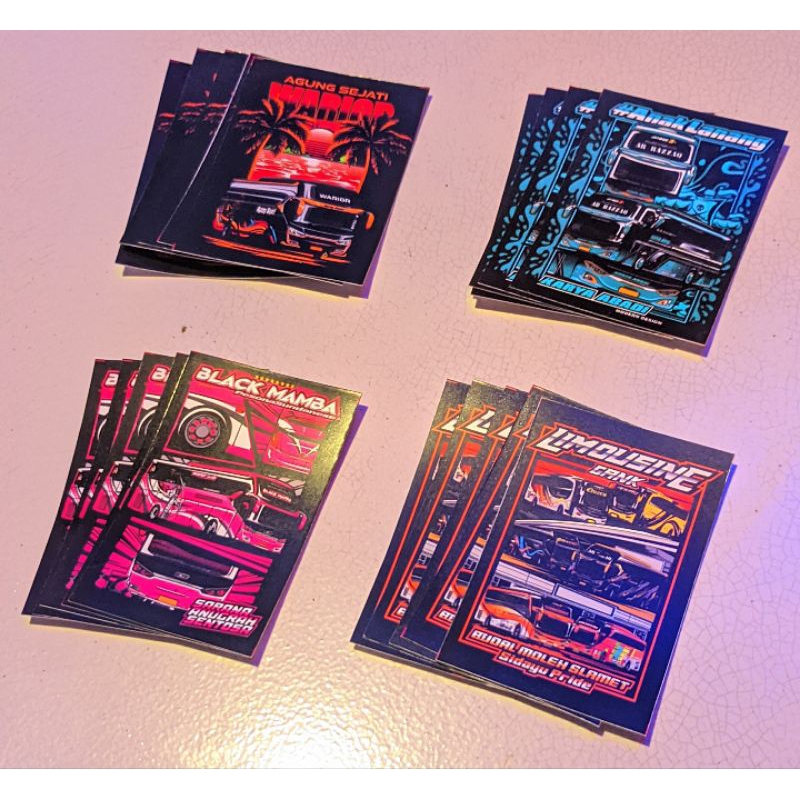 Jual COD Stiker Buss High Quality Keren ( 20 Stiker+Bonus ) | Shopee ...