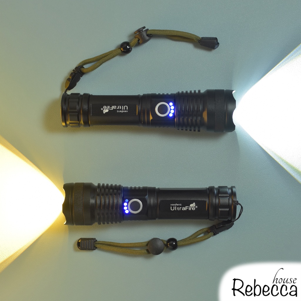 Jual Senter LED XHP 50 ultrafire baterai charge ulang 18650 / 26650 ...