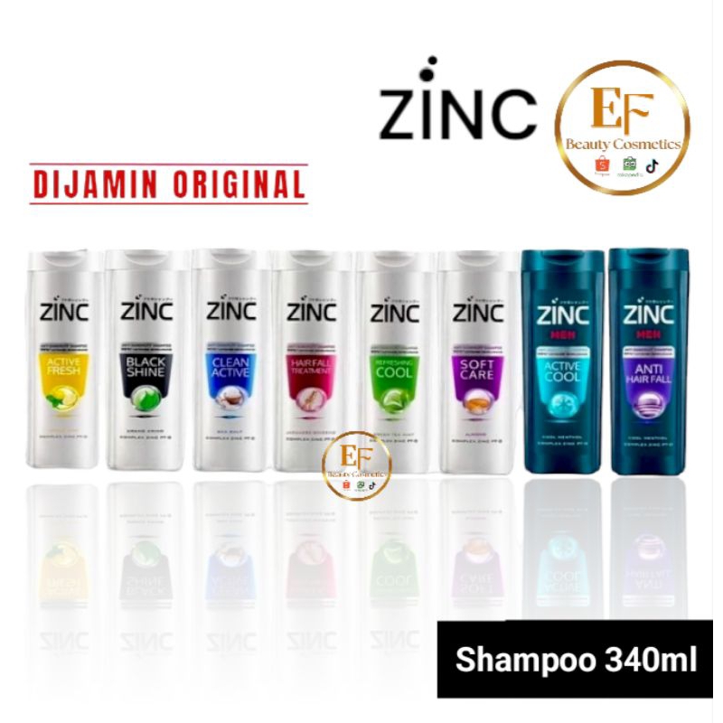 Jual ZINC Shampoo Anti Dandruff 340ml - Sampo Anti Ketombe | Shopee ...