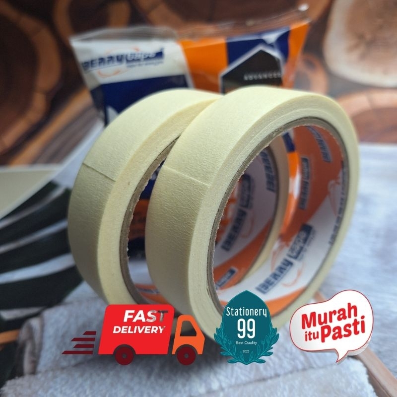 Jual MASKING TAPE 1 inch/Isolasi Kertas/Lakban Kertas 24mm/Perekat ...