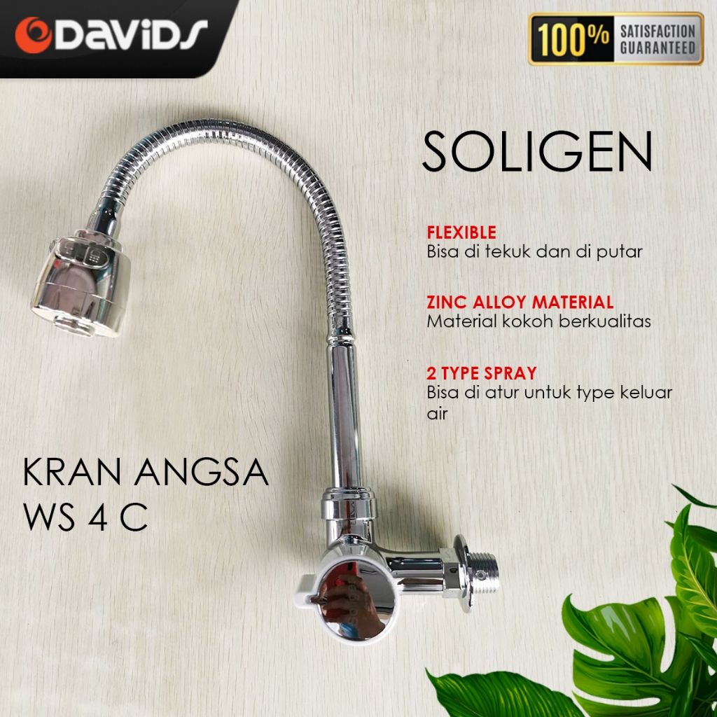 Jual Soligen Kran Angsa Fleksibel Keran Air Cuci Piring Dapur Sink ...