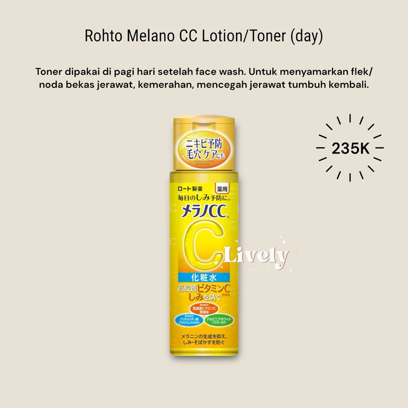 Jual Rohto Melano CC Lotion/Toner (day) | Shopee Indonesia