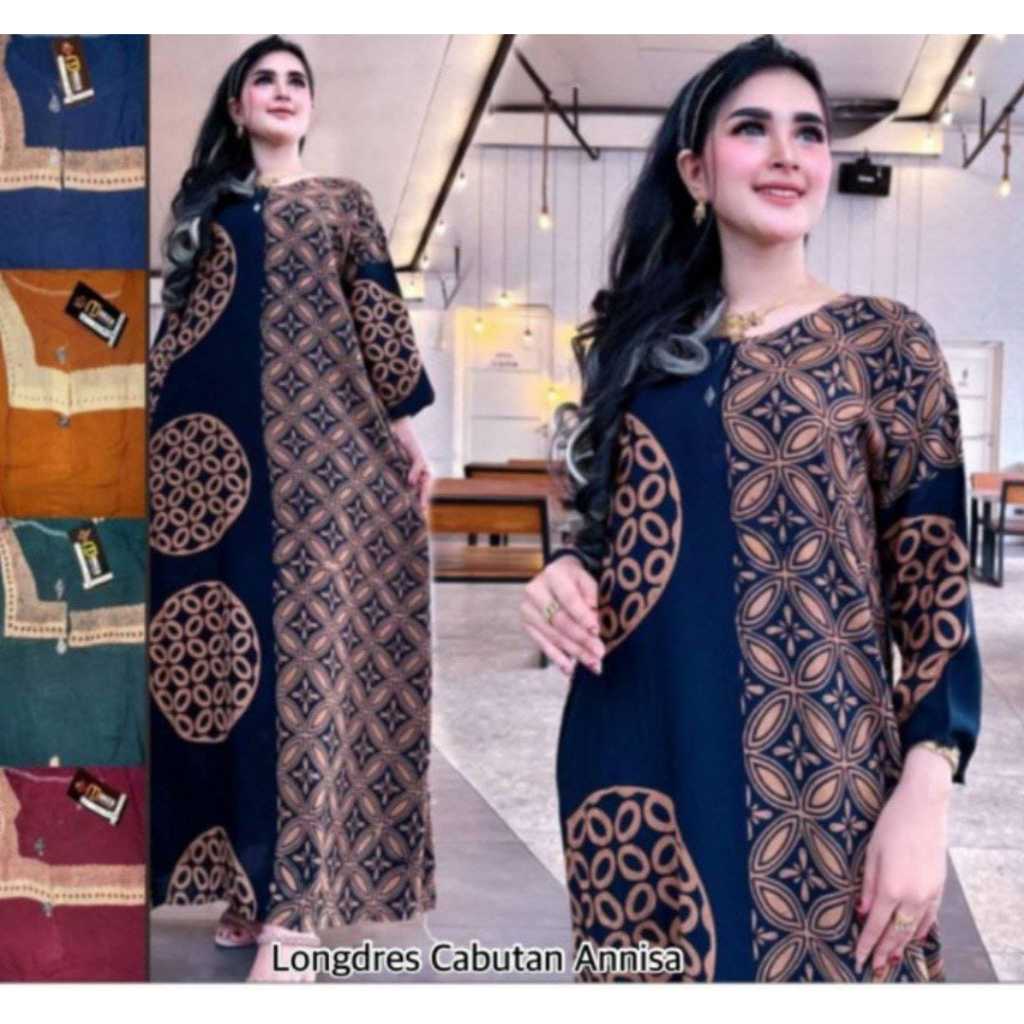Jual LONGDRESS CABUTAN PARIS BUSUI LD 110 DASTER BATIK LENGAN PANJANG ...