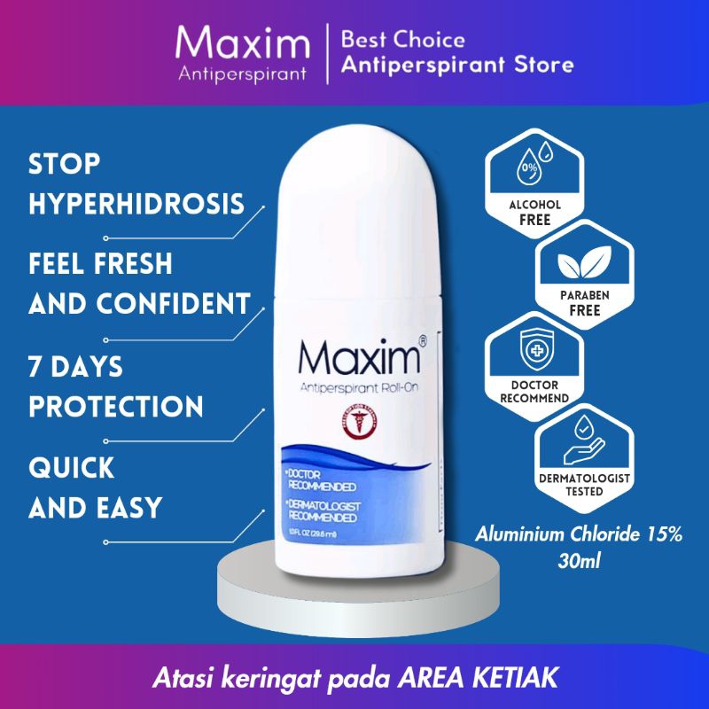 Jual [ORIGINAL] Maxim Antiperspirant - Solusi Keringat Berlebih Terbaik ...