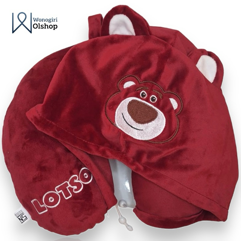 Jual Boneka Bantal Leher New Lotso Free Penutup Mata dan Bantal Leher ...