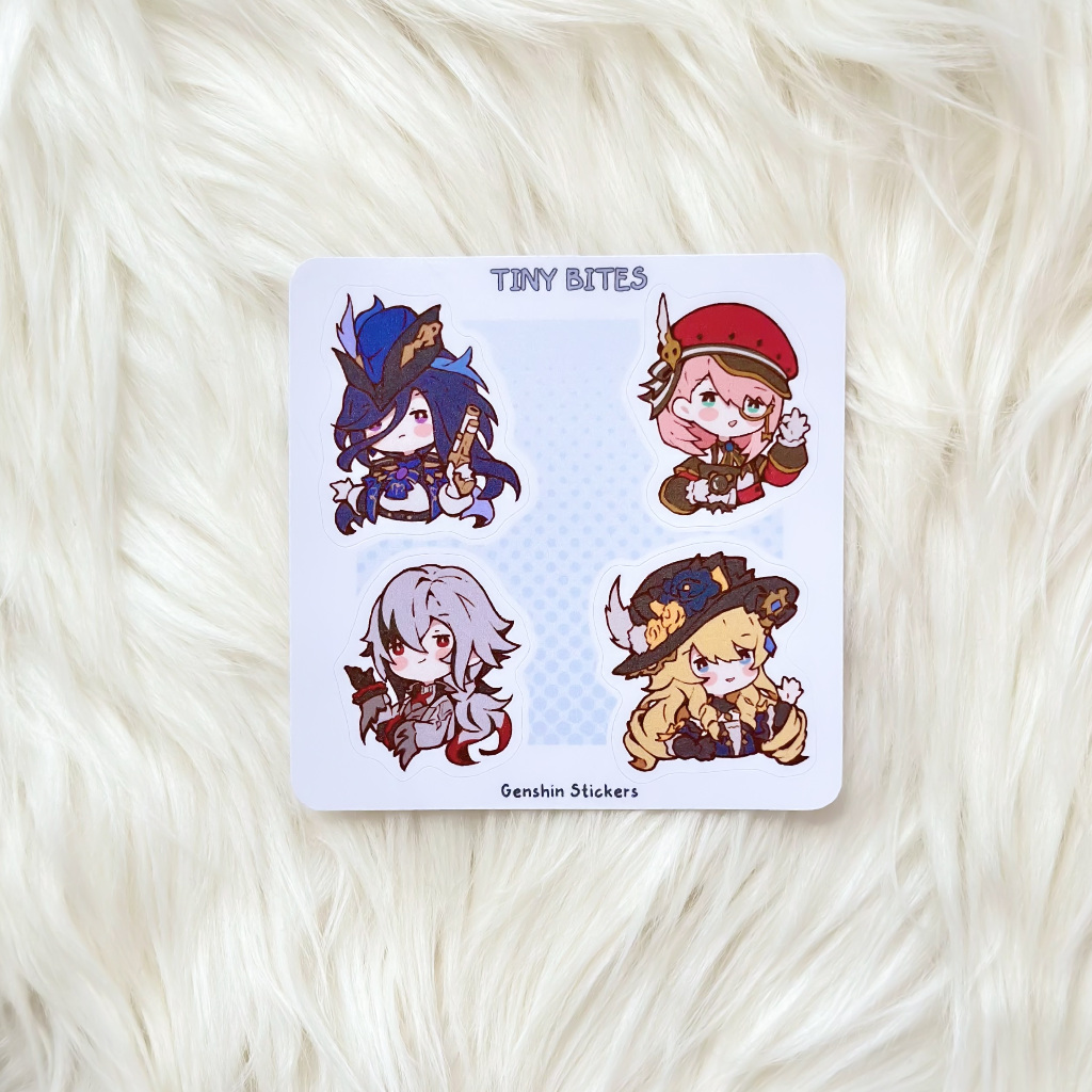 Jual Cute Genshin Impact Mini Sticker Sheet - Stiker Laptop - Tiny ...