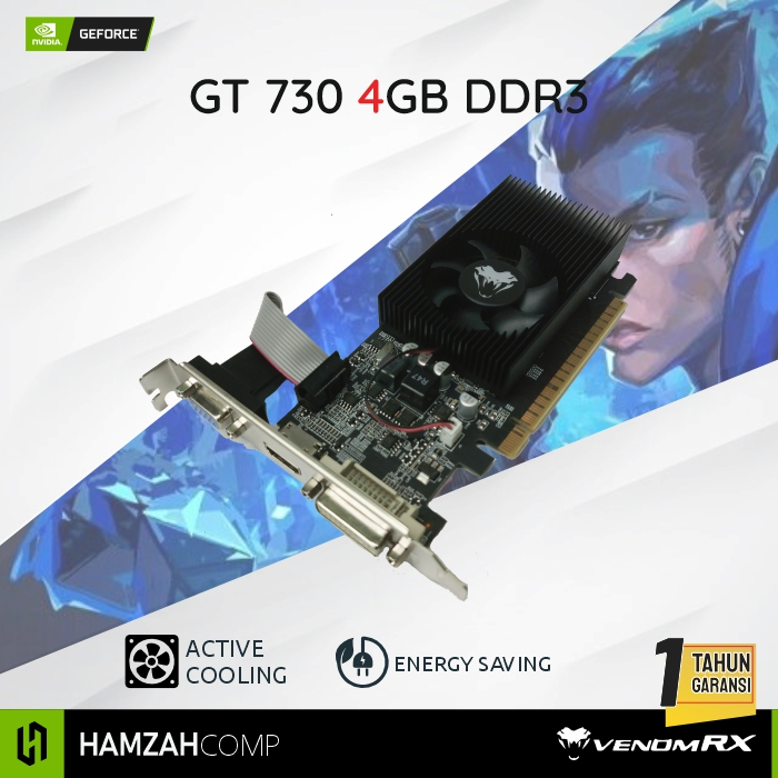 Jual VGA GeForce GT 730 4GB DDR3 VenomRX Low Profile | Shopee Indonesia