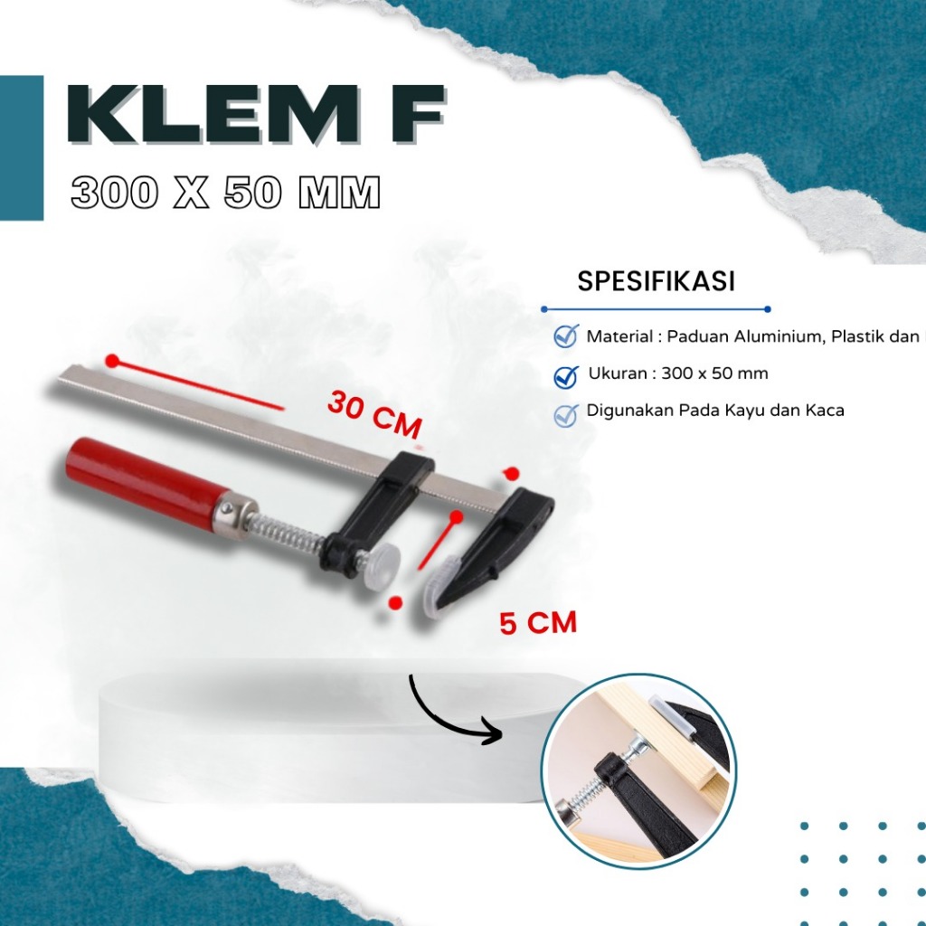 Jual Alat Press Penjepit Kayu Clamp Klem F 30 x 5 Cm 300x50 Mm Heavy ...
