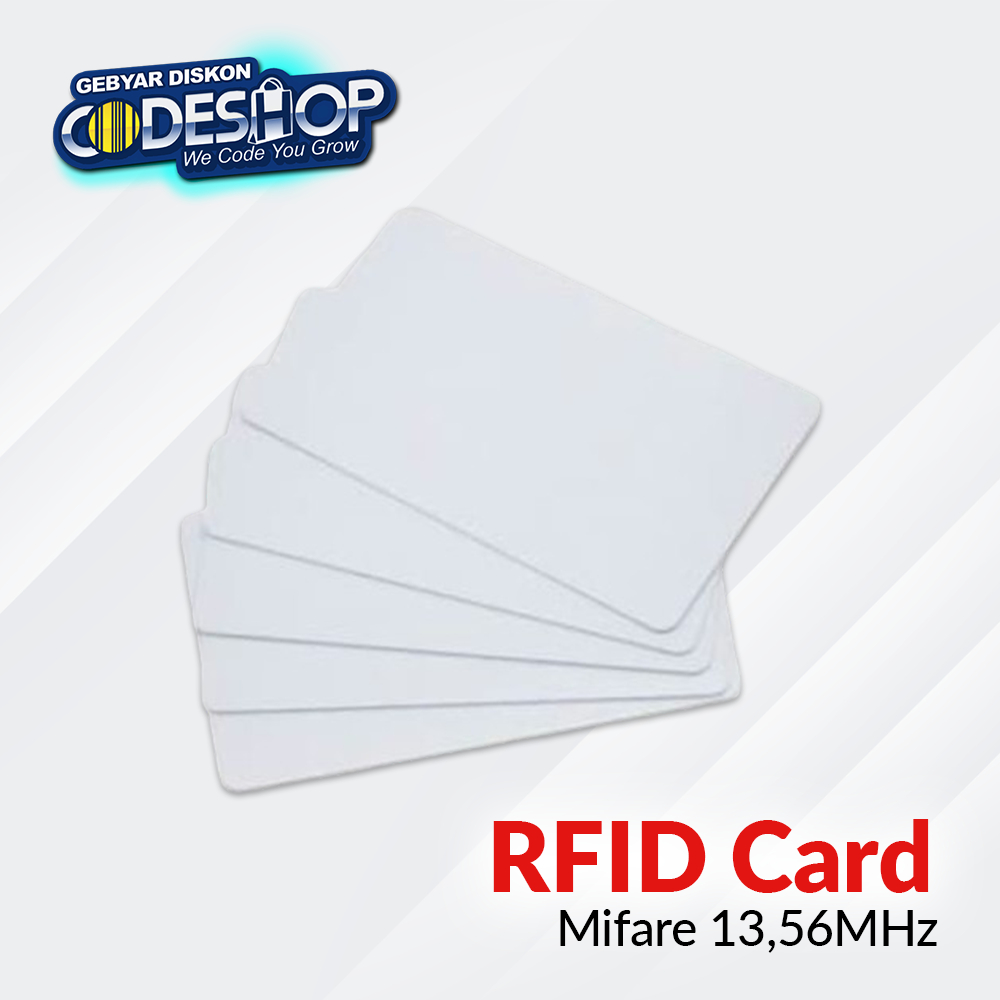 Jual Kartu RFID Mifare 13.56 MHz Contactless Smartcard Blank Putih ...