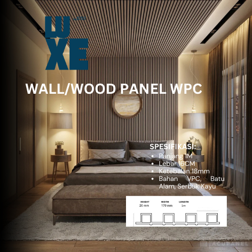 Jual 1M X 16CM Wall Panel WPC/Wood panel PVC Premium Termurah dan ...
