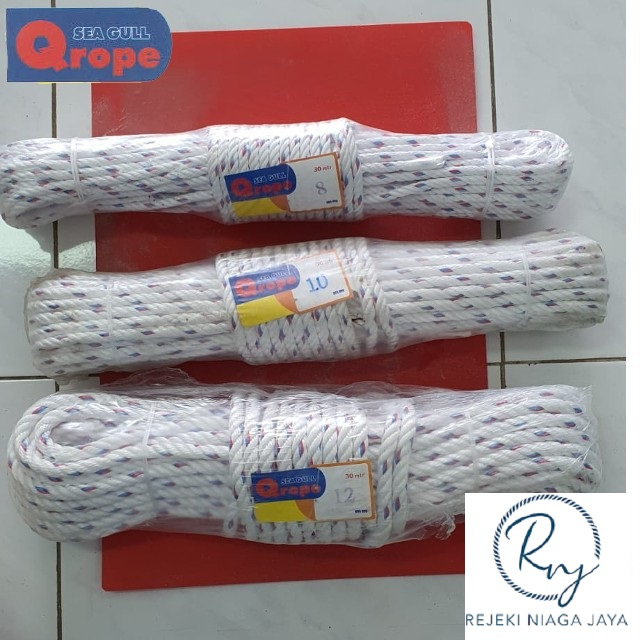 Jual Tali Tambang Qrope 1 pack ( isi 9, panjang 30 Meter/rol ) diameter 9mm | Shopee Indonesia
