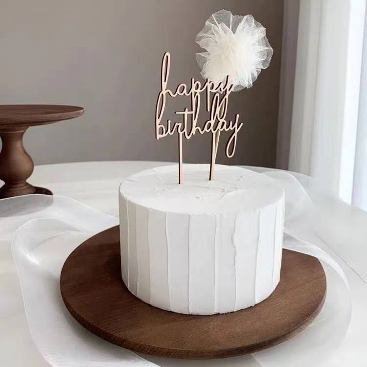 Jual CAKE TOPPER HAPPY BIRTHDAY BAHAN KAYU/DEKORASI KUE HBD BAHAN KAYU ...