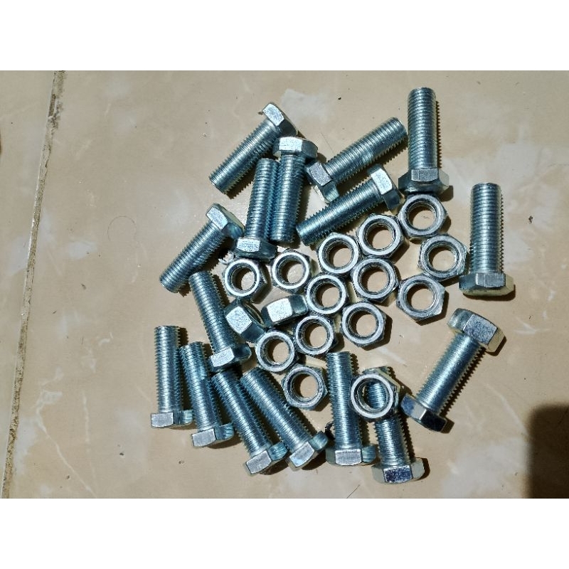Jual Mur baut fleng std JIS 10k UK 1/2" | Shopee Indonesia