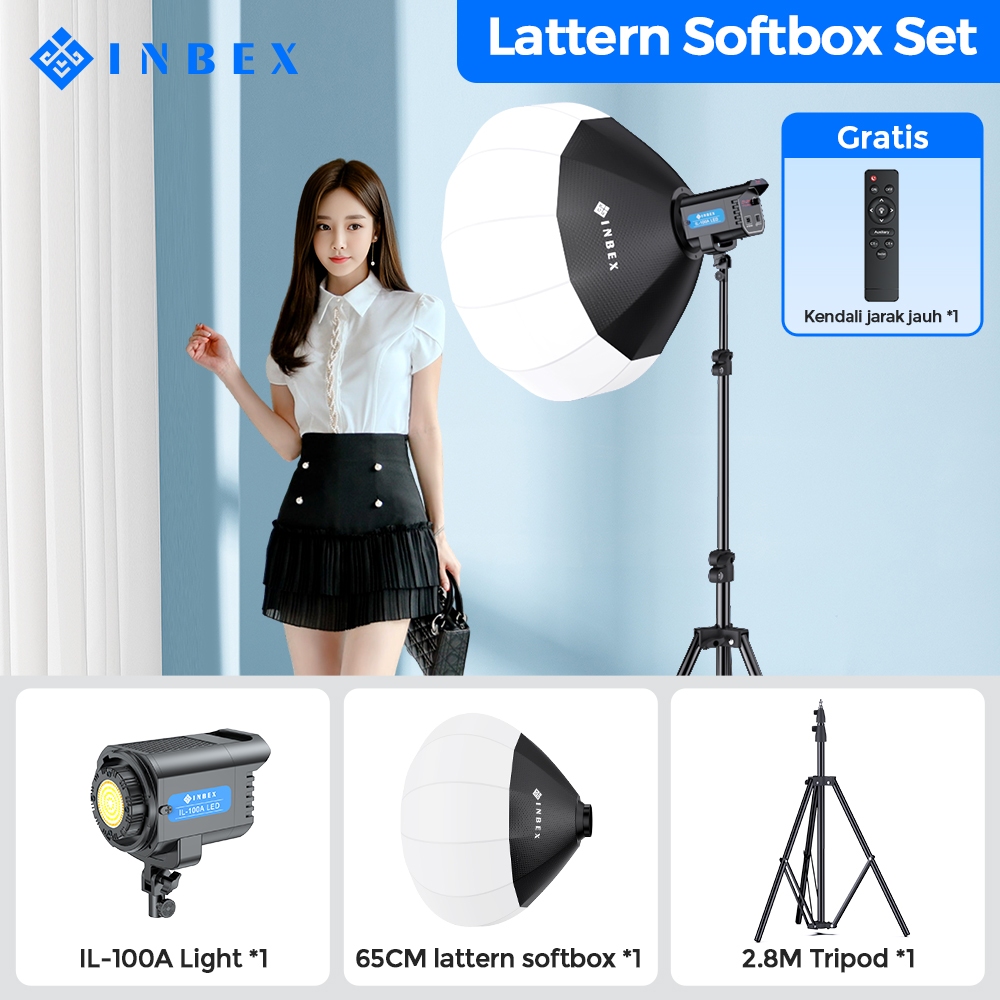 Jual INBEX IL-100A Softbox lighting Video Light Studio Soft Box 100W ...