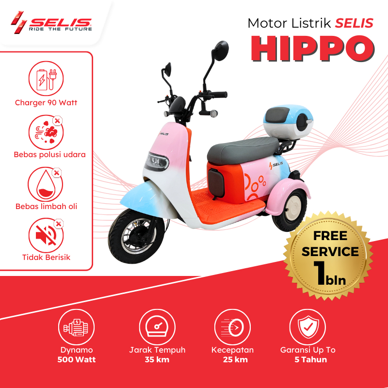 Jual SELIS - Motor listrik Hippo ( Roda 3 ) | Shopee Indonesia