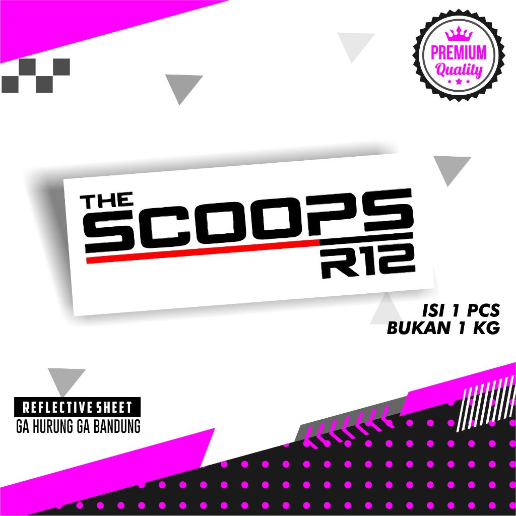 Jual Stiker Scoopy Viral THE SCOOPS R12 Cutting Timbul Anti Air Sticker ...