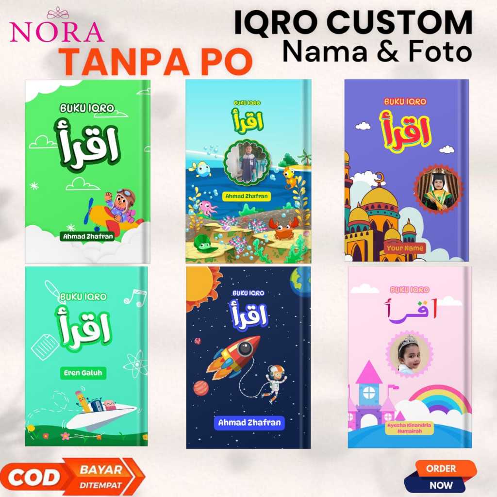 Jual IQRO Custom Foto & Nama Hard Cover Soft Cover / IQRA Bisa Pasang ...