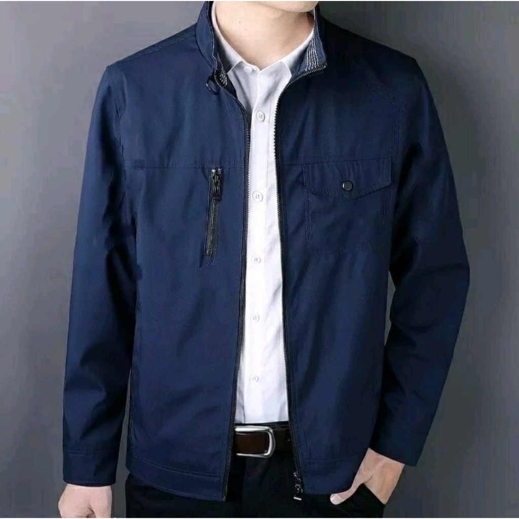 Jual Jaket Semi Jas Formal Bahan Canvas | Shopee Indonesia