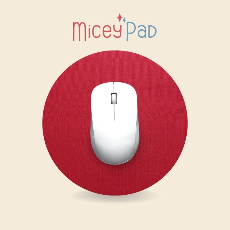 Jual MICEY PAD [20×20cm] Alas Mouse Pad Bulat Basic Classic Round - Red ...