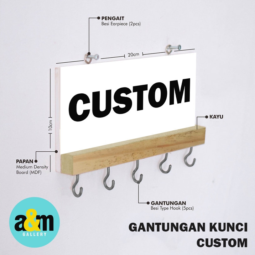 Jual A&M Tempat Gantungan Kunci CUSTOM Keychain Hiasan Dekorasi Dinding ...