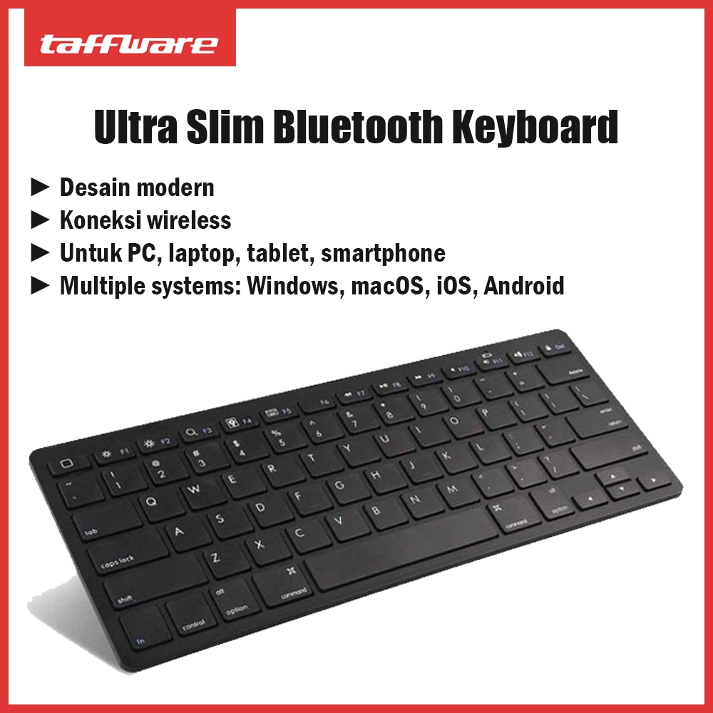 Jual Taffware Ultra Slim Bluetooth Keyboard iOS Android PC - BK3001 ...
