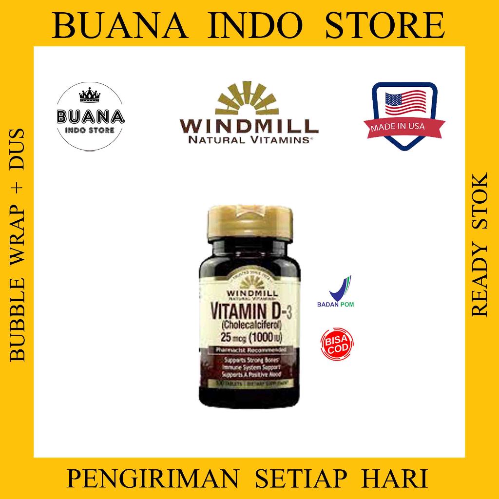Jual Vitamin D3 Windmill D3 1000iu 100 Tablet - Vit D | Shopee Indonesia