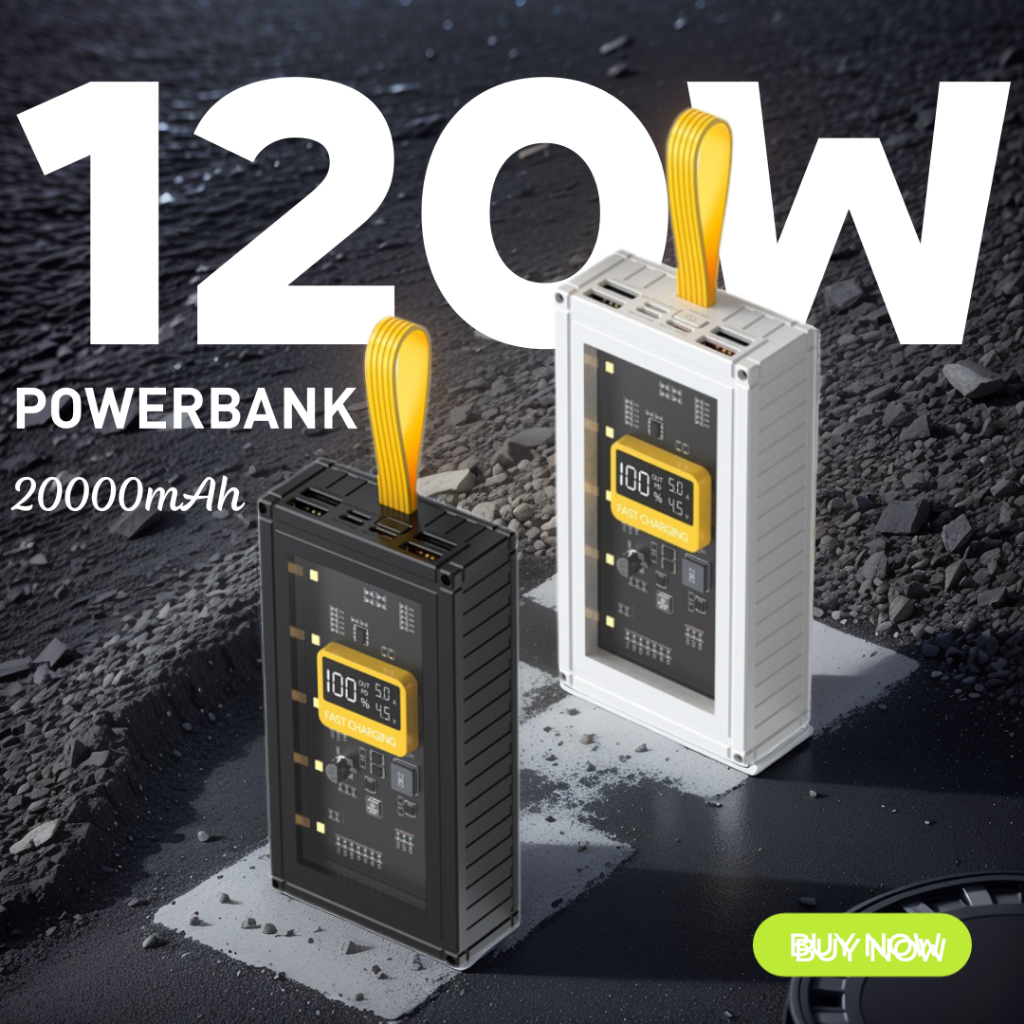 Jual Power Bank 20000mAh Power bank 120W Fast Charge Voltage Display ...
