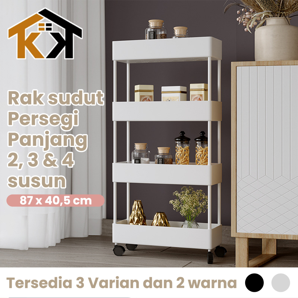 Jual (KK) Rak Plastik Roda Rak Dapur Square Rak Troli Rak Susun Rak ...