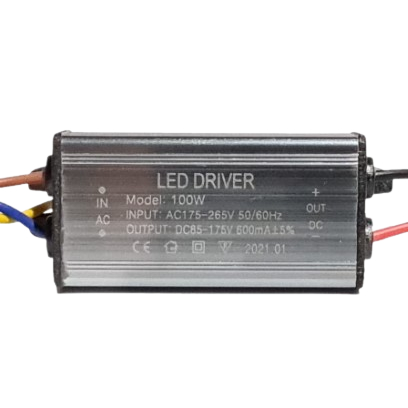 Jual LED DRIVER WATERPROOF 100W 600 MA RANGKAIAN SERI 25-50 HPL 3W ...