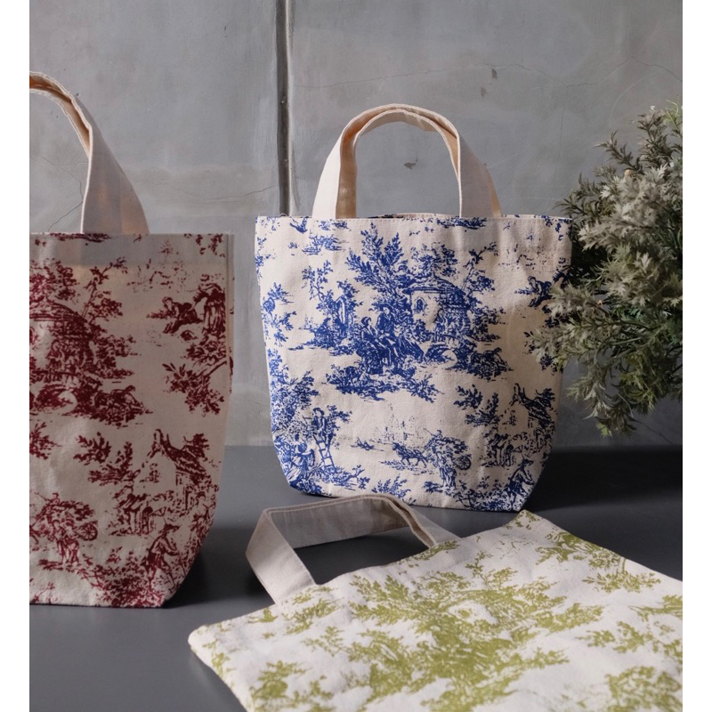 Jual (READYSTOCK) MINIBAG Kanvas Katun 30x10x25 cm // Tas hampers ...