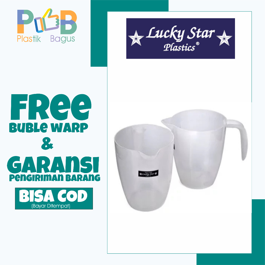 Jual gelas takar ukur takaran 1000 ml 1 liter lucky star 8100 | Shopee ...