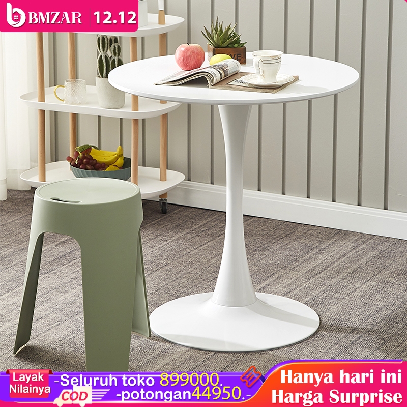 Jual Meja Bulat Modern 80CM Meja Makan Bulat Minimalis Meja Kafe Meja ...