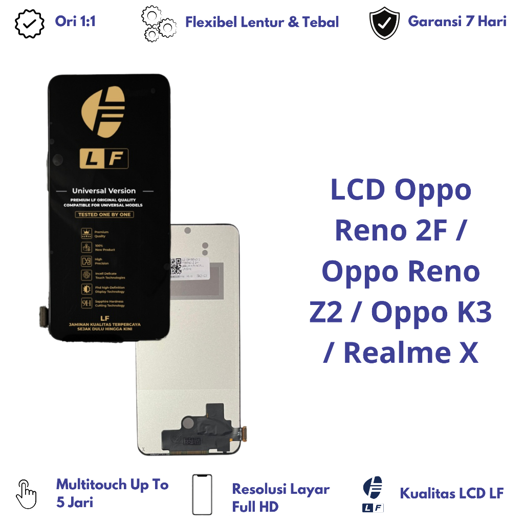 Jual LCD Oppo Reno 2F / Reno Z2 / K3 / Realme X Fullset Touchscreen ...