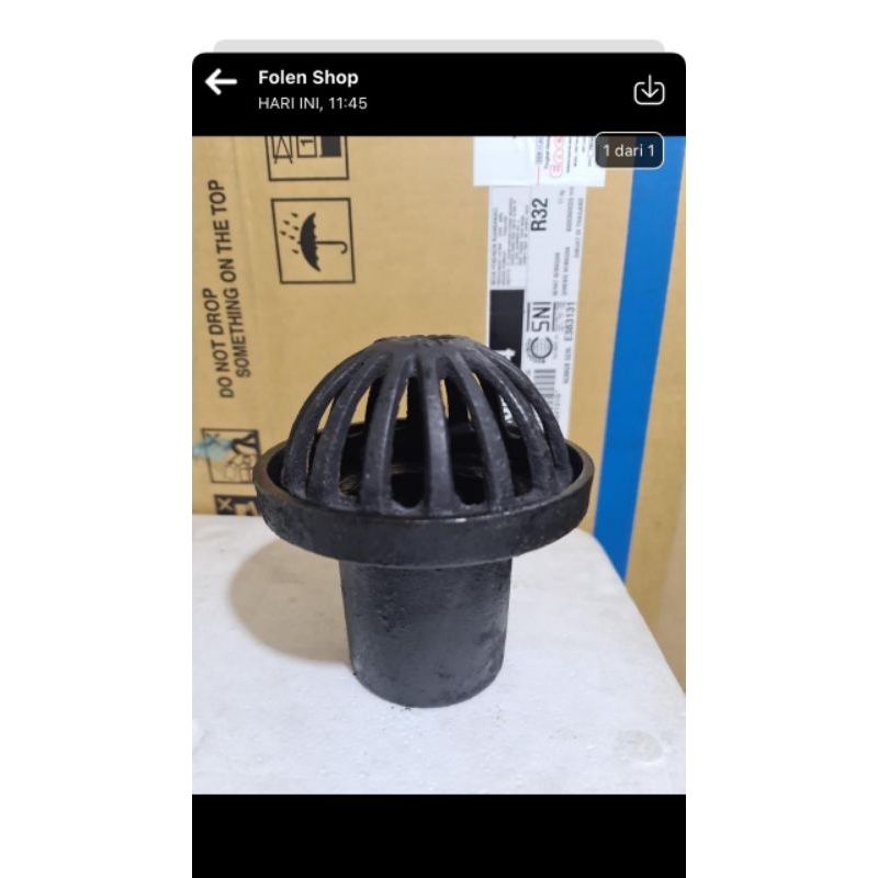 Jual Roof drain cast iron/besi 2.5" inch. saringan Talang air besi ...
