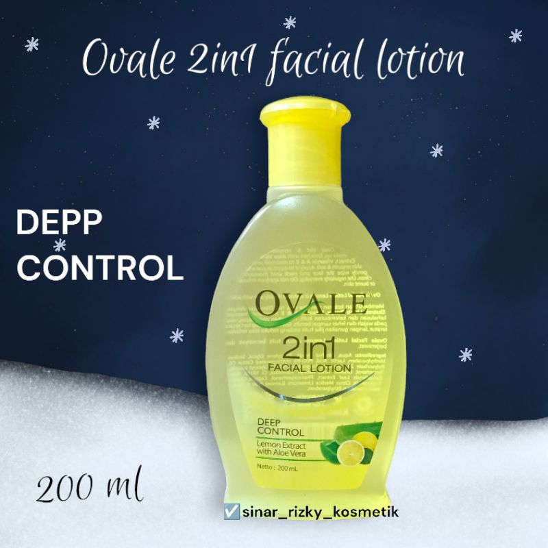 Jual OVALE 2IN1 Facial Lotion Deep Control Lemon Extra 200 ml | Shopee Indonesia
