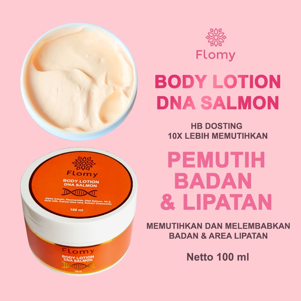 Jual Flomy Handbody Dosting DNA Salmon | HB Pemutih Badan | Body Lotion Pemutih BPOM | Shopee ...