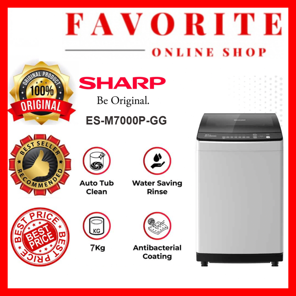 Jual MESIN CUCI SHARP 876 PGY TOP LOADING MESIN CUCI SHARP ESG 876 PGY | Shopee Indonesia