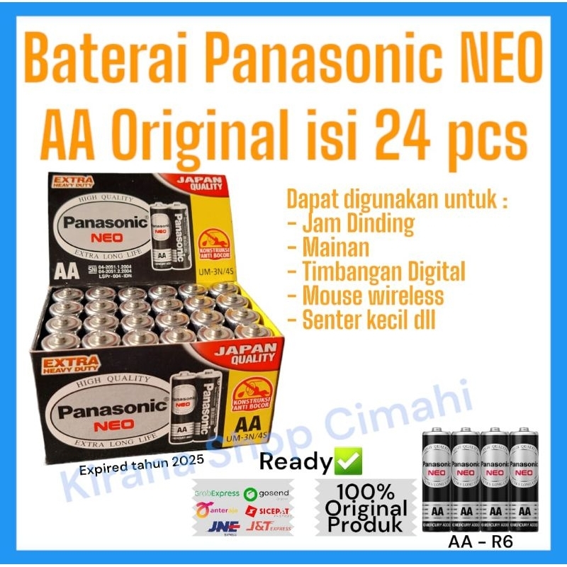 Jual BATERAI PANASONIC NEO AA ORIGINAL ISI 24 PCS | Shopee Indonesia
