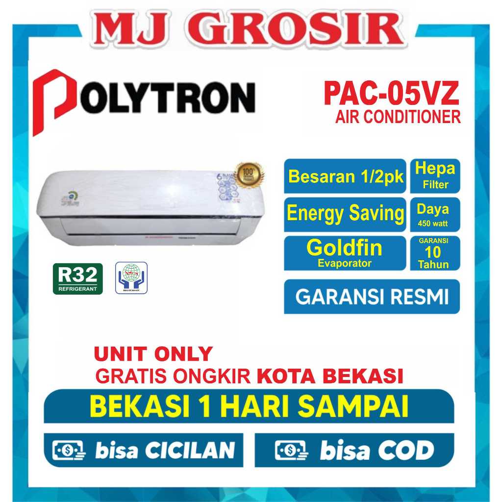 Jual AC POLYTRON PAC 05 VZ / PAC 05 VZS 0.5 PK 1/2 PK R32 NEUVA ICE ...