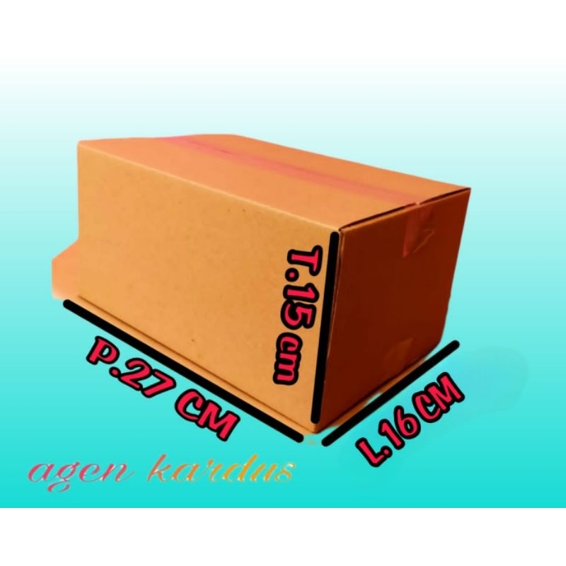Jual kardus packing UK 27x16x15 kardus besar kardus polos | Shopee ...