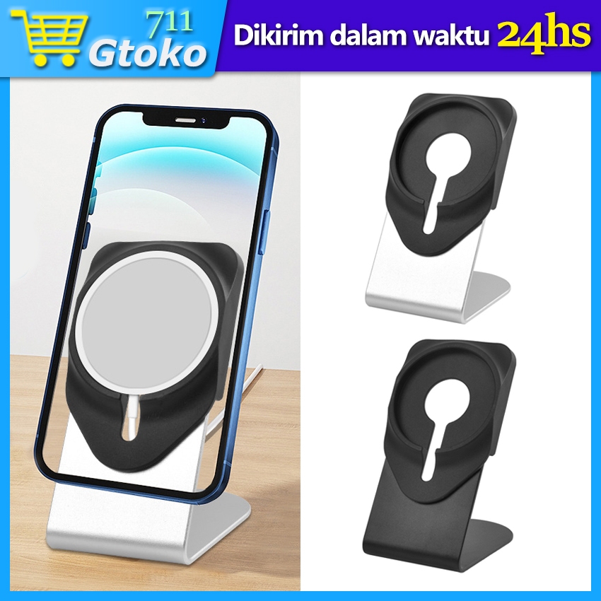 Jual Stand Charger Magsafe Aluminium Wireless Charging Phone Holder ...