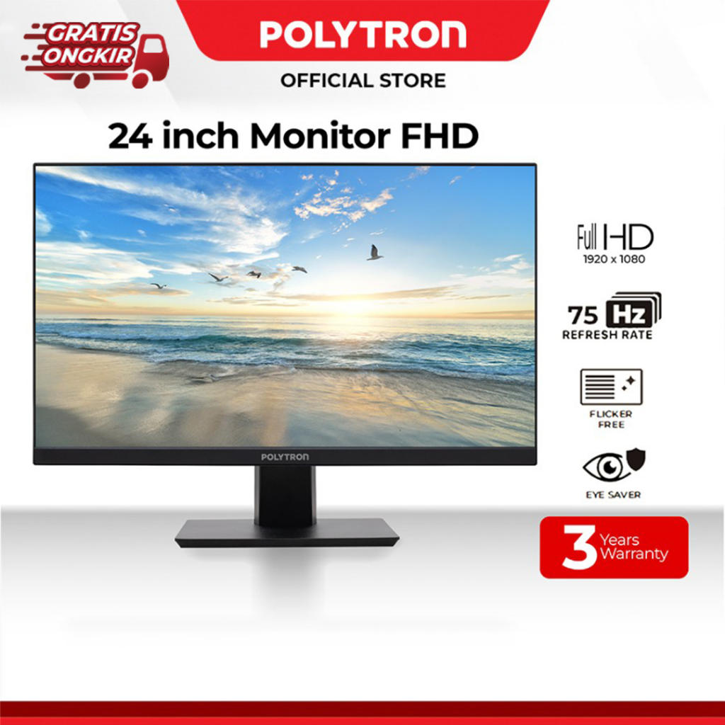 Jual Polytron Monitor 24 inch Full HD - PMD 24VF9930 | Shopee Indonesia