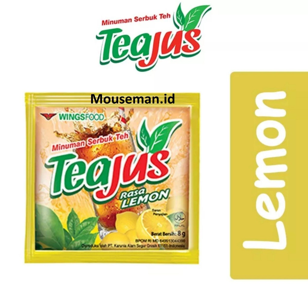 Jual Minuman Serbuk Teh instan TEA JUS Rasa LEMON Sachet Teajus 8gr ...