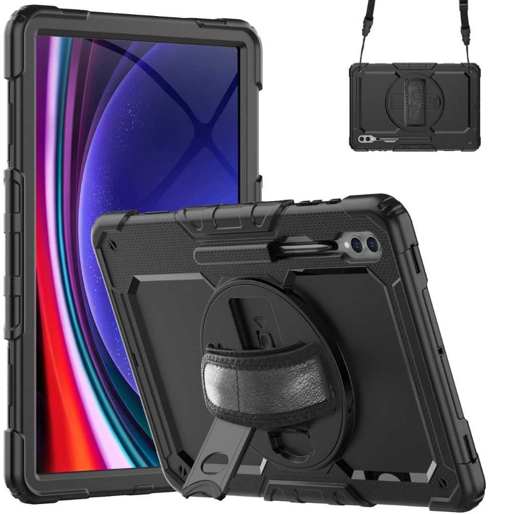 Jual SAMSUNG TAB S9 FE PLUS / TAB S9 FE STRAP CASE RUGGED RUBBER HYBRID ...