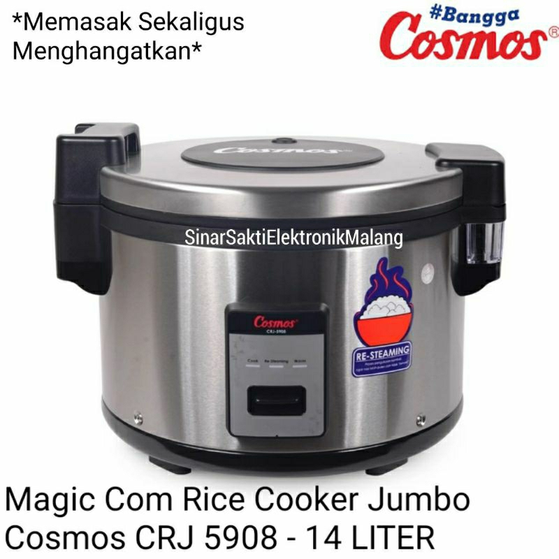 Jual Magic Com Rice Cooker Cosmos Jumbo CRJ 5908 14 Liter 14L Kapasitas ...