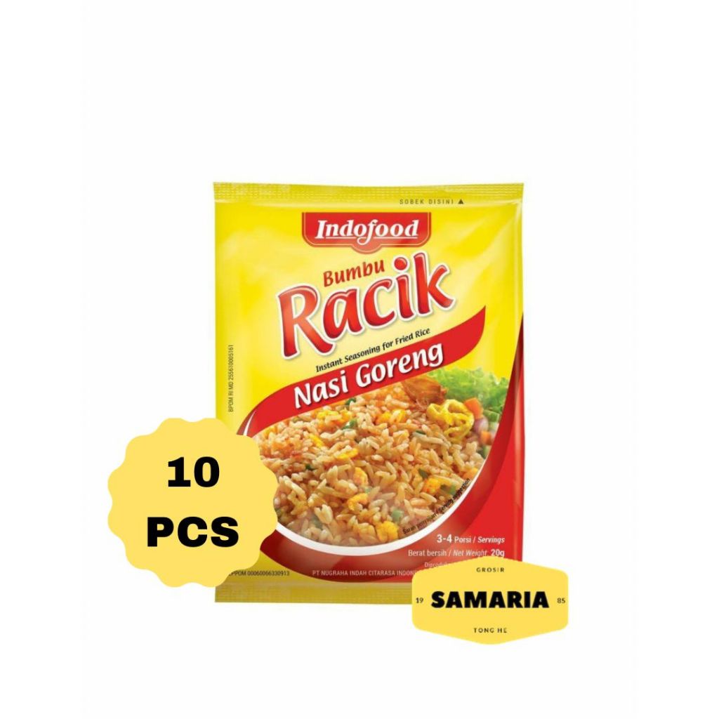 Jual Bumbu Racik Indofood Nasi Goreng 20 Gram Renceng (10 Pcs) | Shopee ...