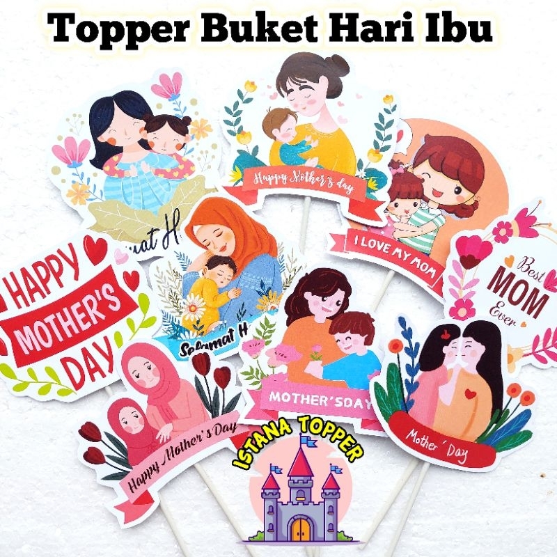 Jual Topper Buket Seri Hari IBU / Topper Hari Ibu / Buket Mother Day ...