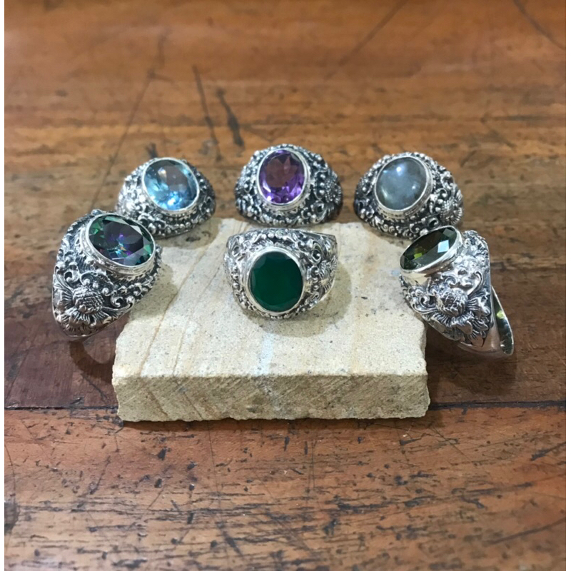 Jual cincin perak pria design mewah klasik khas bali | Shopee Indonesia